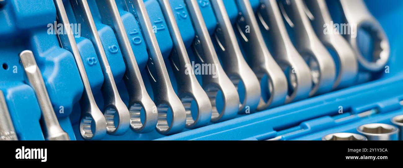 box ended wrench set toolbox Stock Photo - Alamy