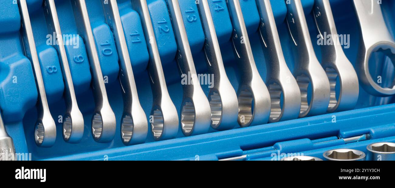 box ended wrench set toolbox Stock Photo - Alamy