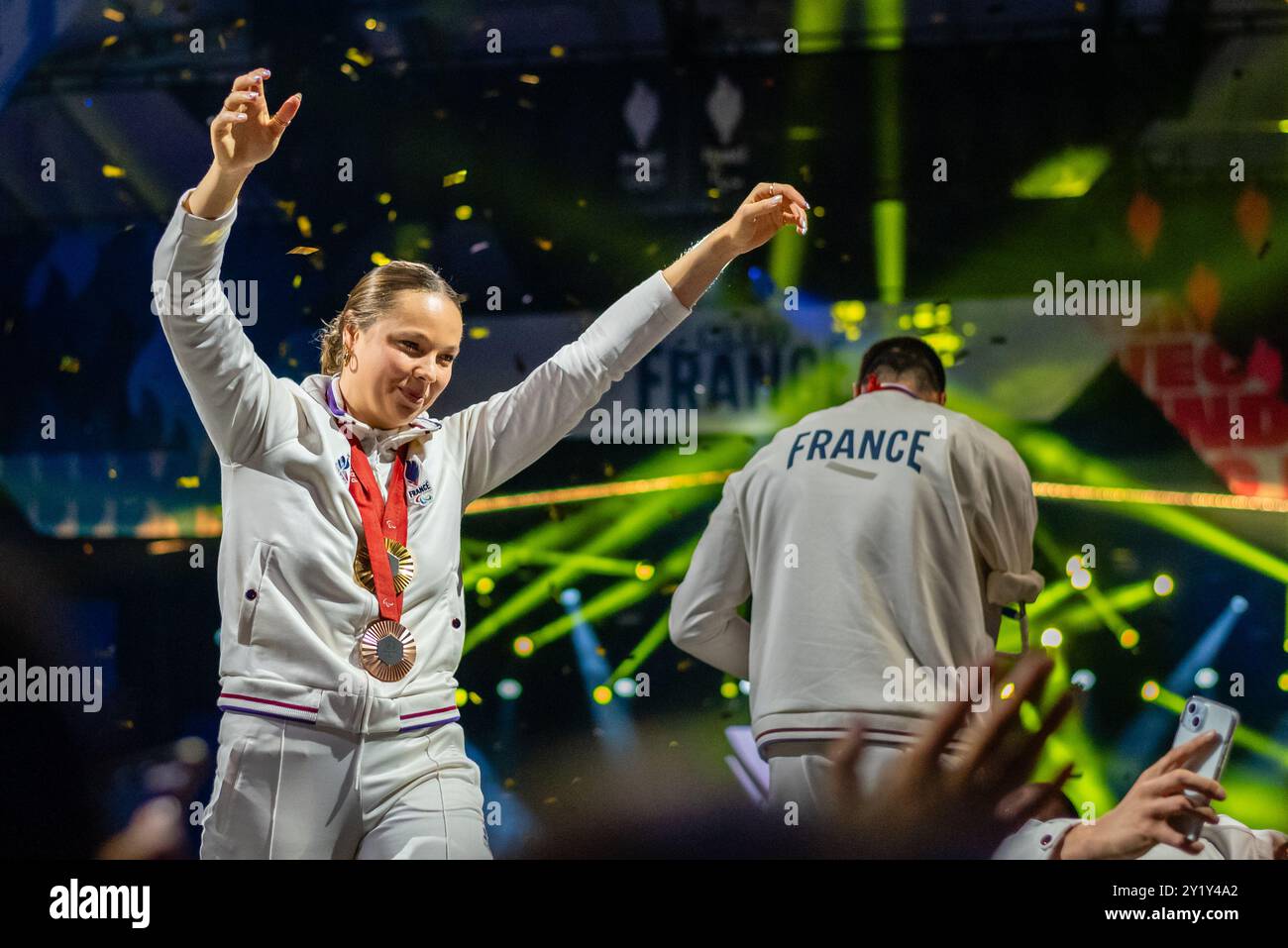 Paris, France. 7th Sep, 2024. Emeline Pierre, French bronze and gold ...