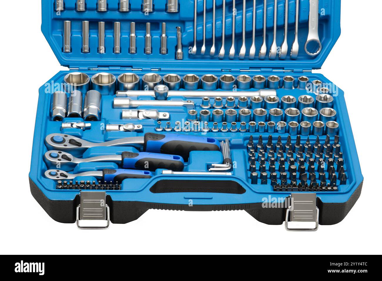 Socket wrench toolbox isolated on white background Stock Photo - Alamy