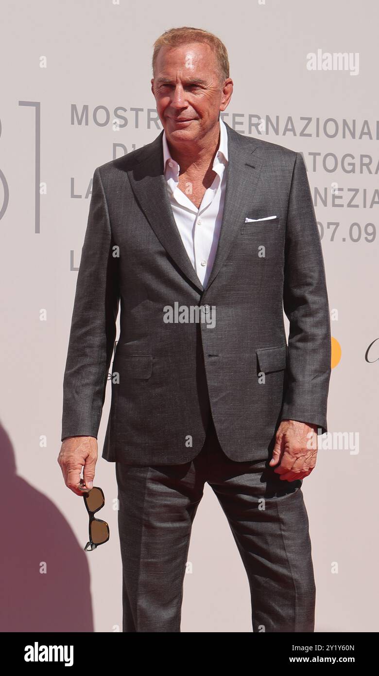 VENICE, ITALY - SEPTEMBER 07: Kevin Costner attends the "Horizon: An ...