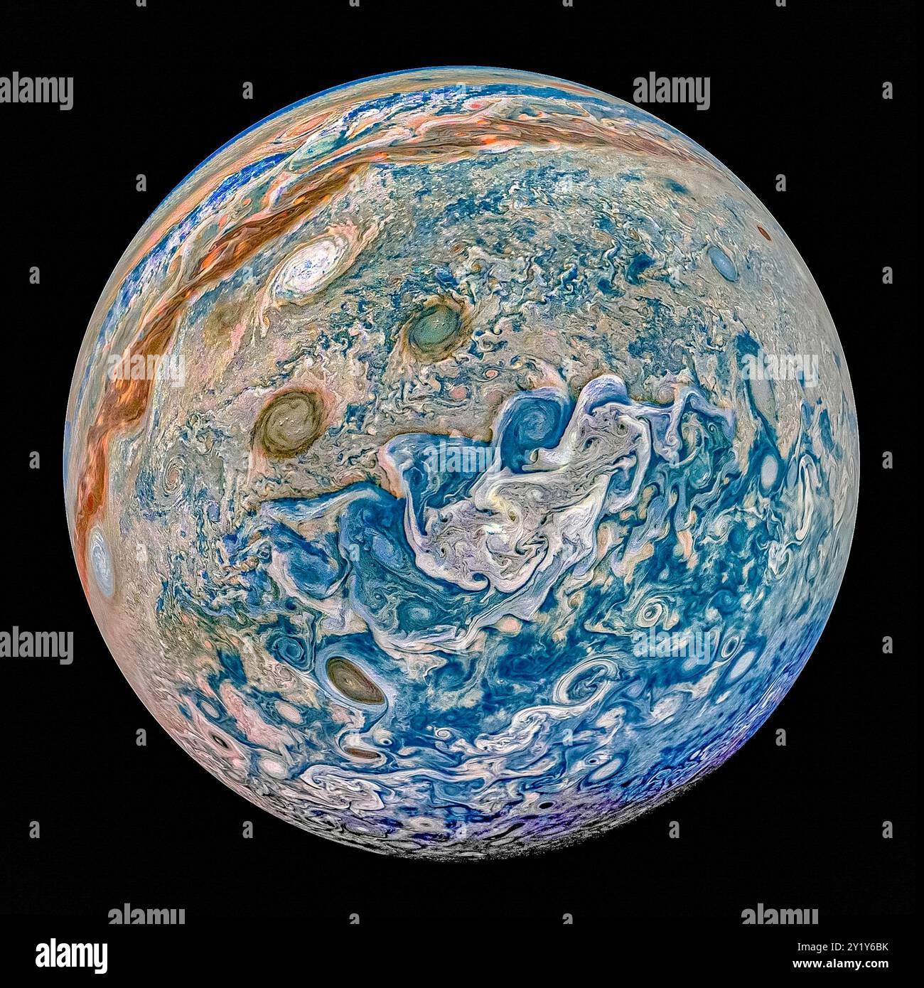Jupiter - Image of the gas giant captured by NASA’s Juno spacecraft on ...