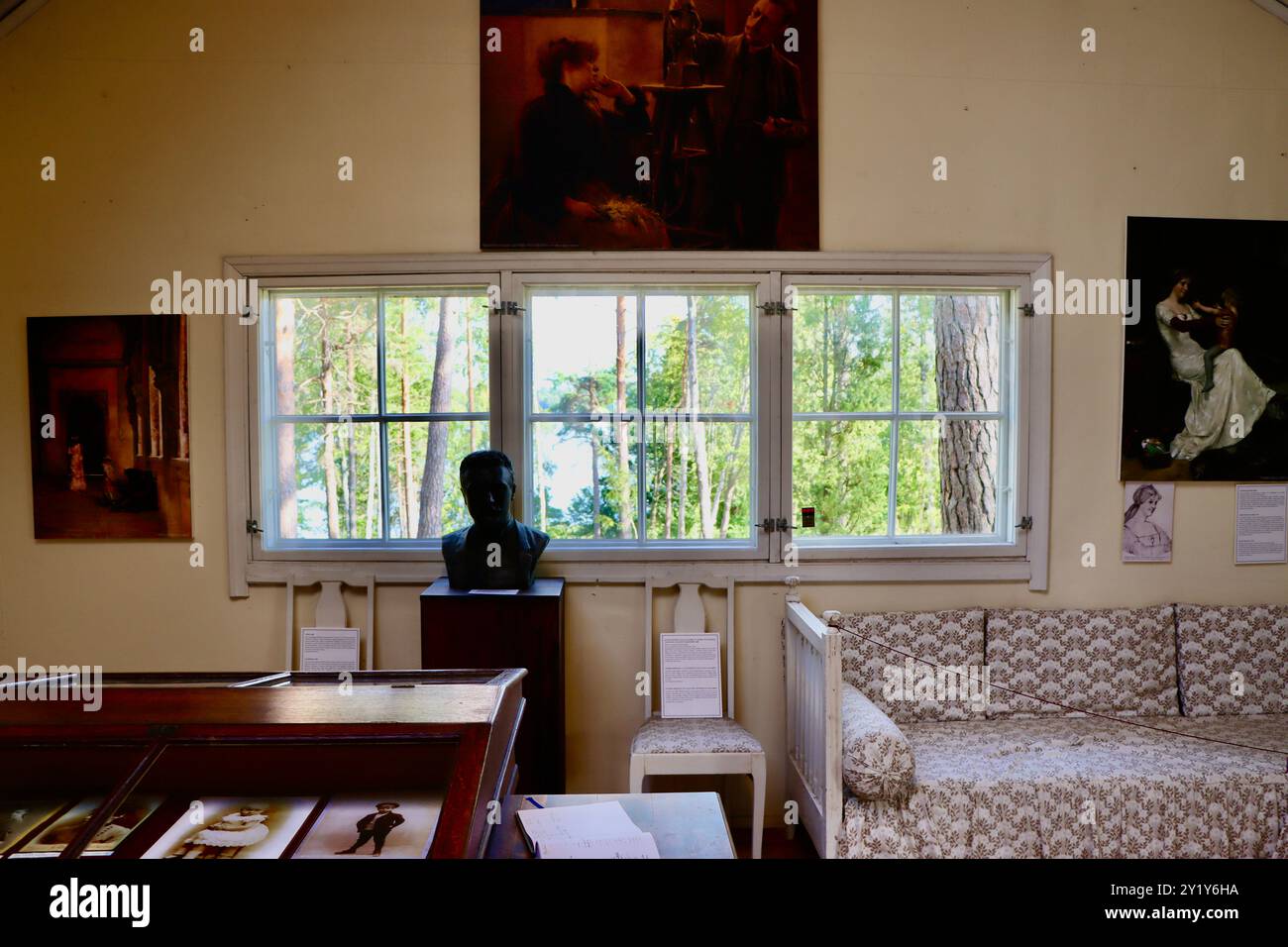Interior of the studio at painter Albert Edelfelt Museum in Porvoo ...