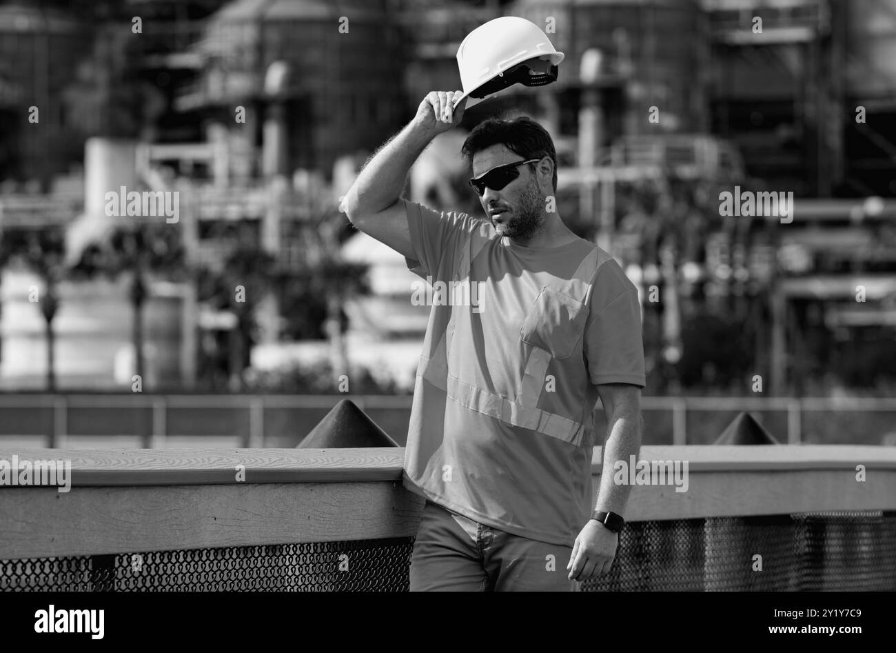 Two engineer in construction Black and White Stock Photos & Images - Alamy