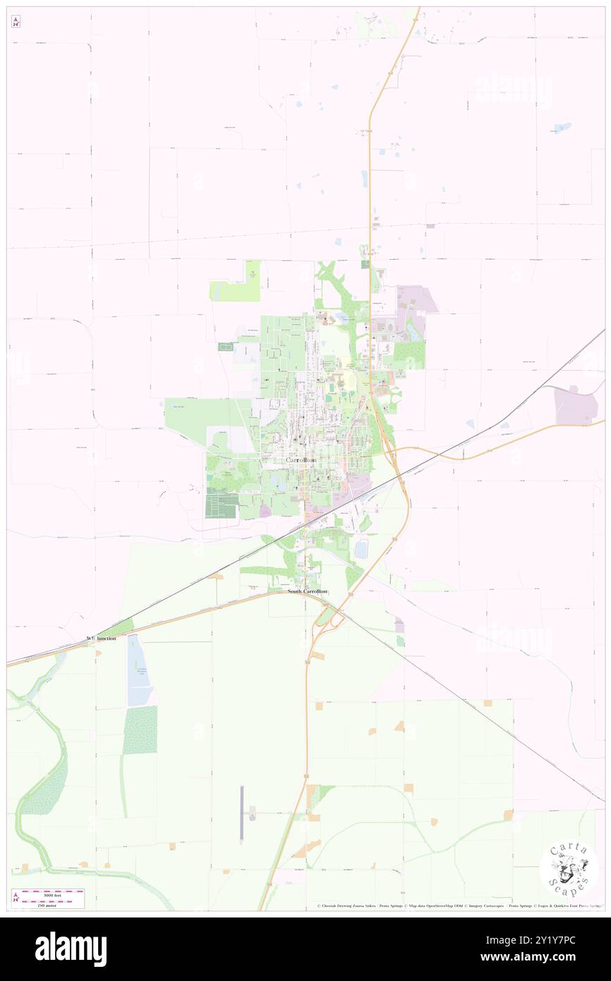 Map of carrollton missouri Cut Out Stock Images & Pictures - Alamy