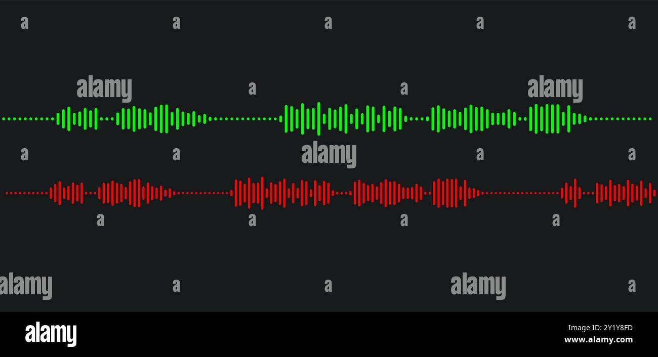 Audio waveform, music wave vector elements Stock Vector Image & Art - Alamy