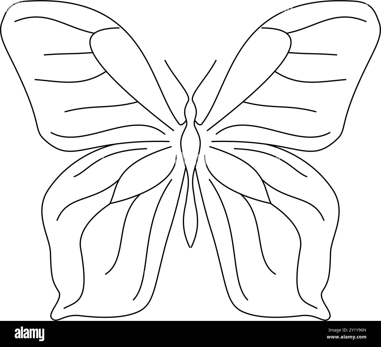 Butterfly line art. Simple minimal butterfly line tattoo icon logotype ...