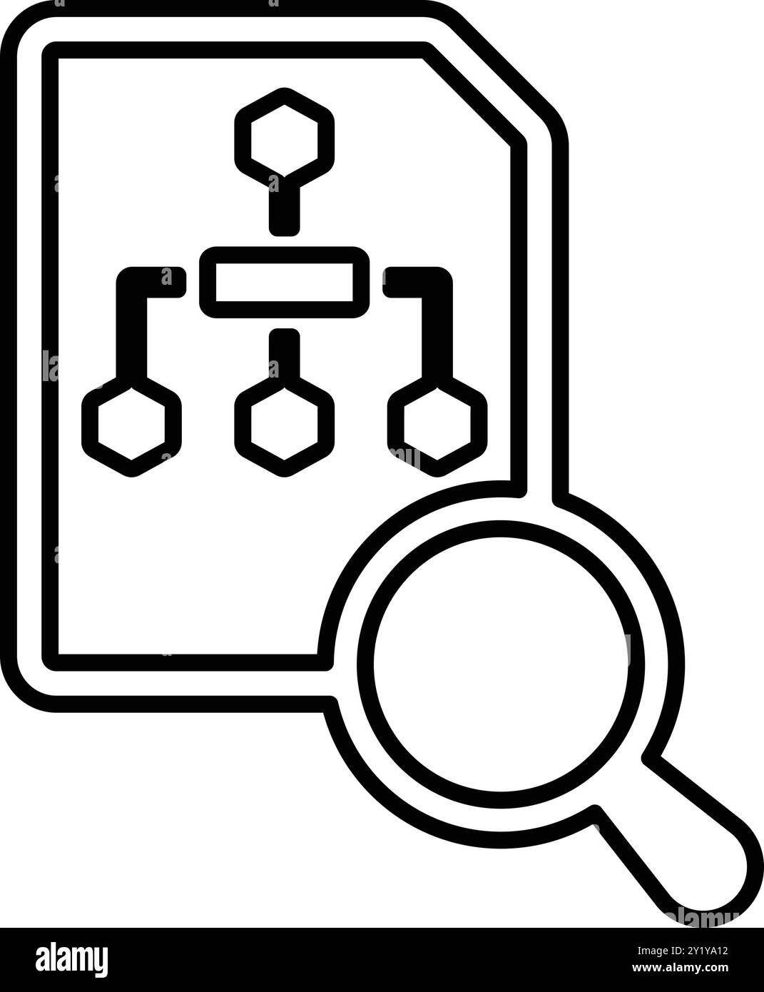 Flowchart, search, results icon design for commercial use, web, print ...