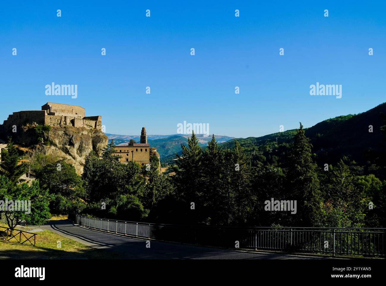 Laurenzana, castle and Mother Church, Potenza, Italy Stock Photo - Alamy
