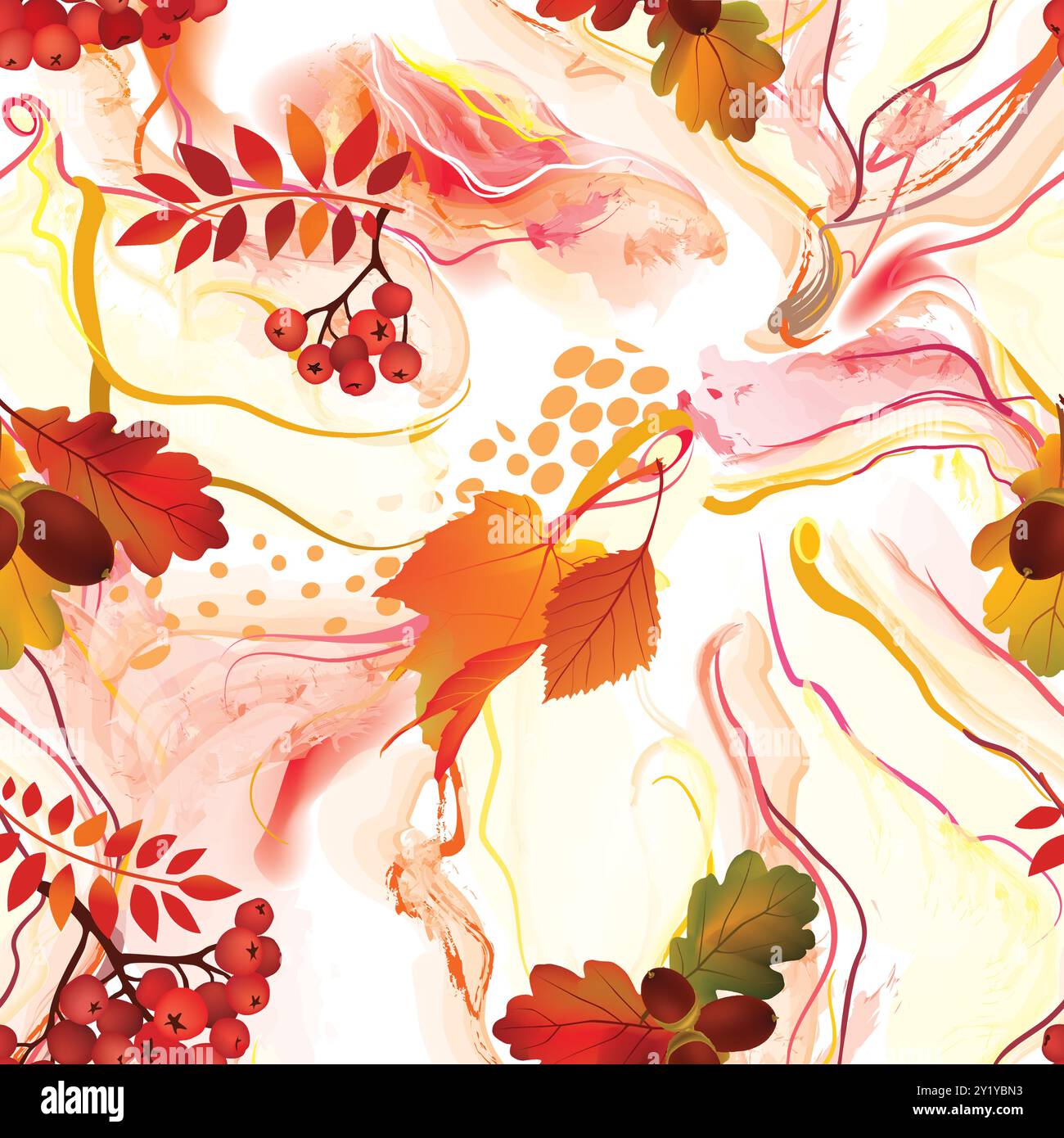 Wavy line pattern leaves Stock Vector Images - Alamy