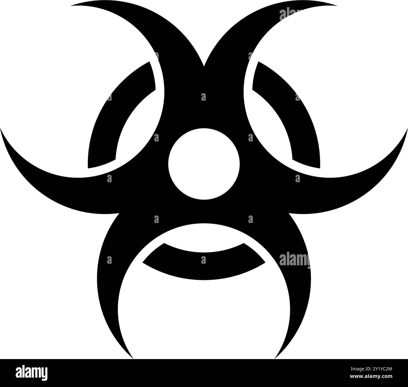 Black biohazard symbol, modern simplistic design Stock Vector Image ...