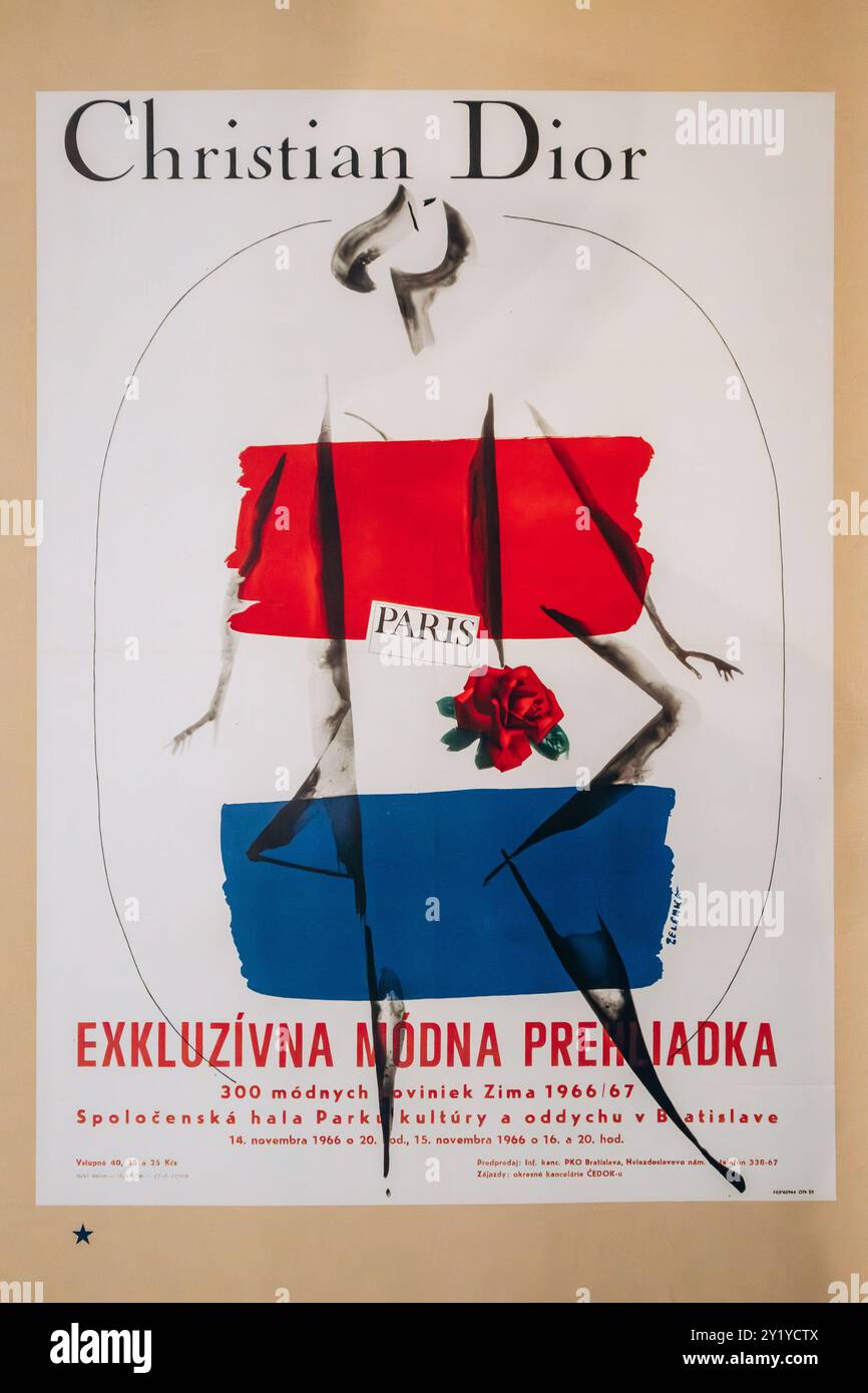 Bratislava, Slovakia - August 7, 2024: Poster for the Christian Dior ...