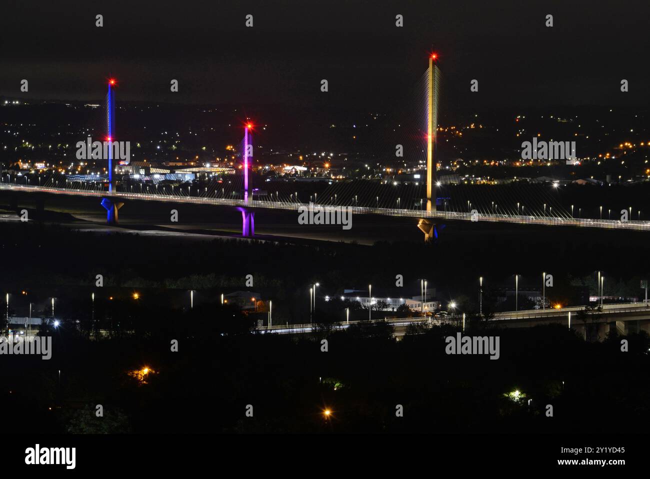 MERSEY GATEWAY BRIDGE, RUNCORN, in the colours of Saints Peter and Paul ...