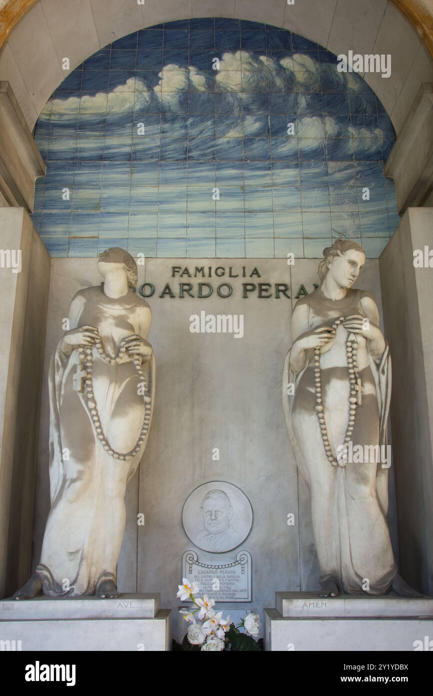 Family tombs, Cimitero Monumentale, Milan, Italy Stock Photo - Alamy