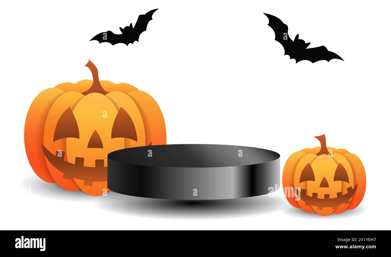 Two carved pumpkins faces Stock Vector Images - Alamy