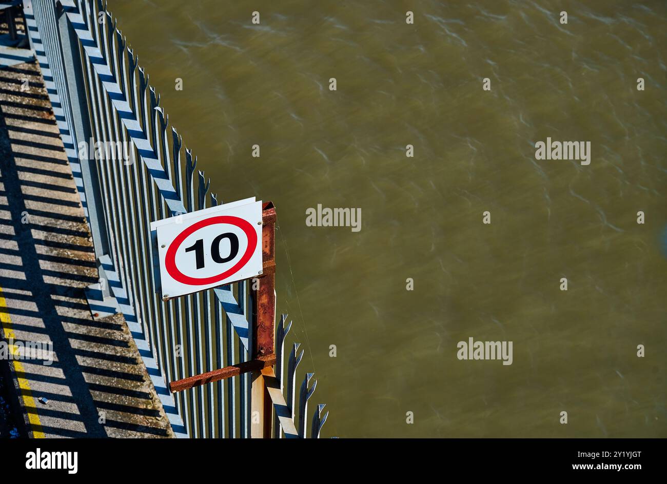 Speed limit on RoRo ferry access bridge(now closed down),Fleetwood,UK ...