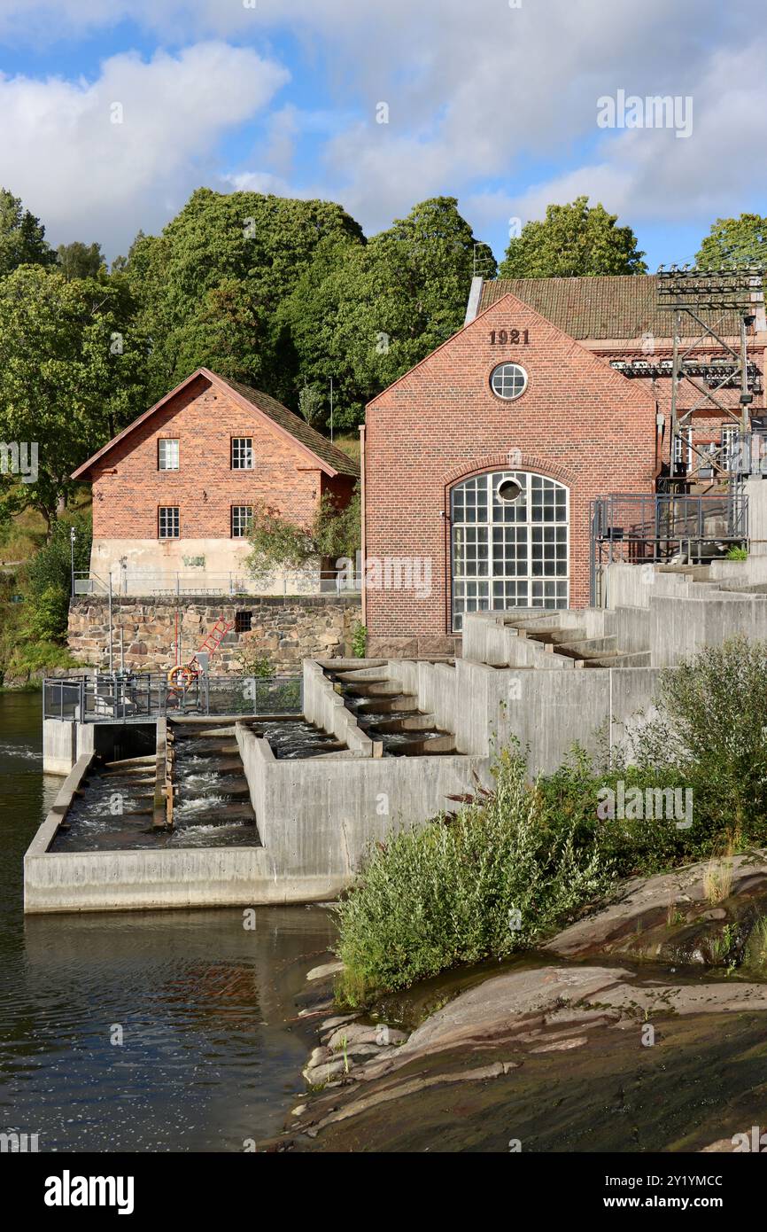 The fishways enable fish fo pass upstream passing hydropower plant at ...