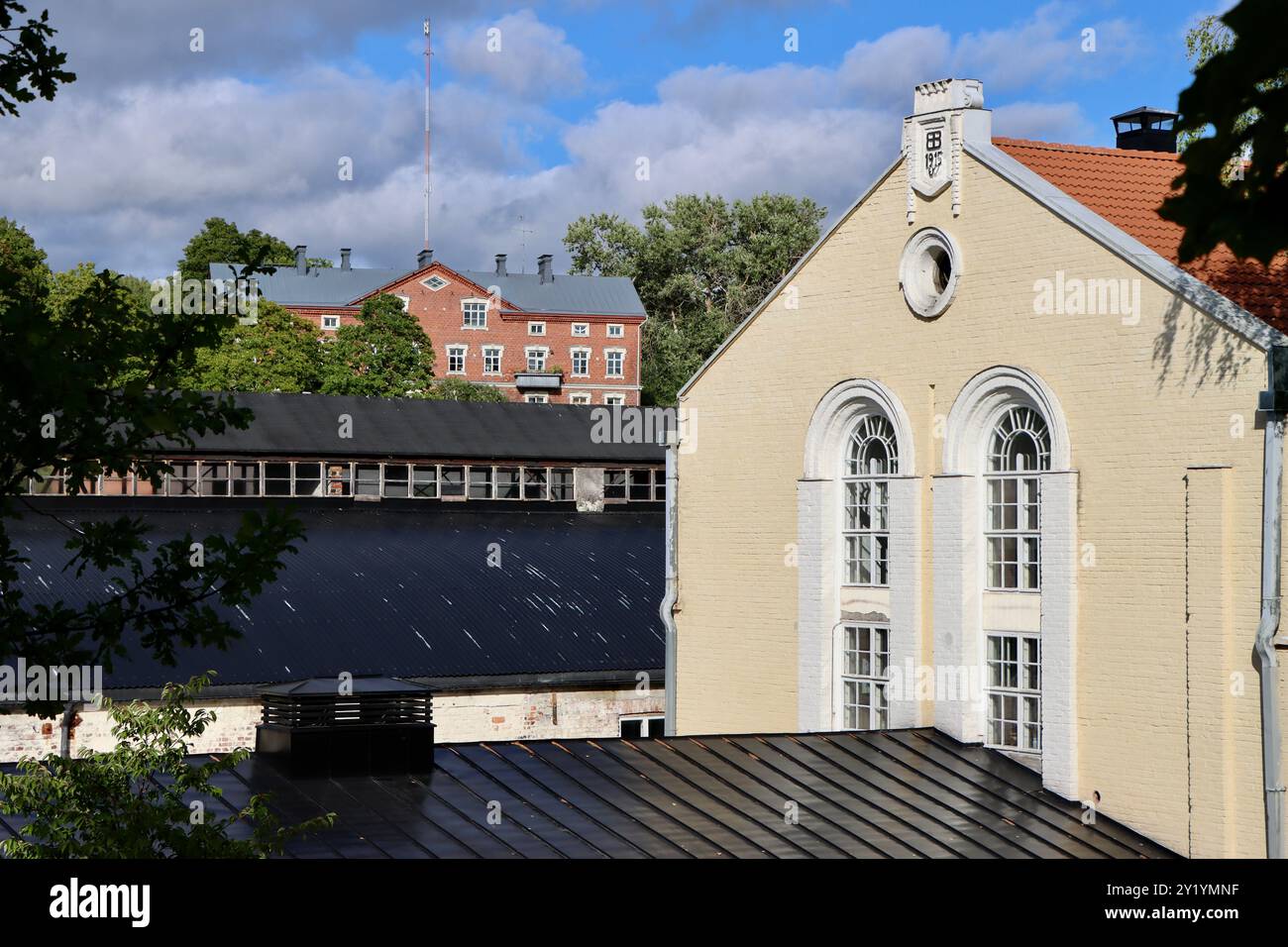 Almost 400 year old Billnäs village by Svartå - Mustionjoki river ...