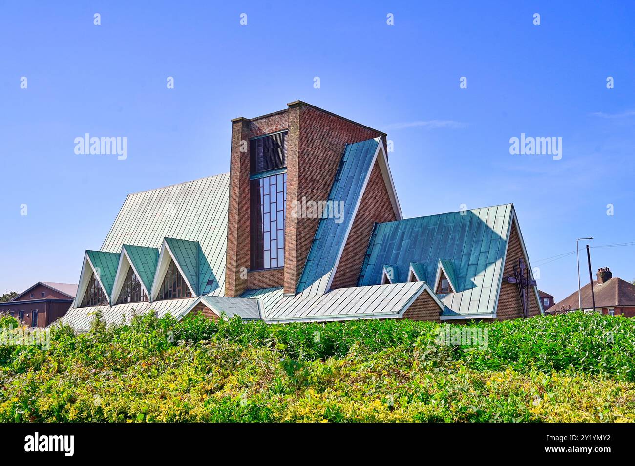 Exterior of St Nicholas' anglican church,Fleetwood,opened 1962 Stock ...