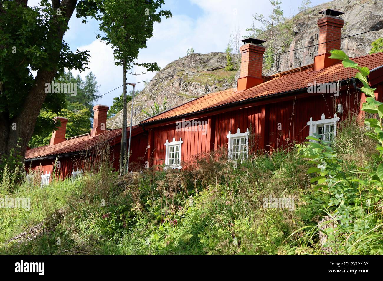 Almost 400 year old Billnäs village by Svartå - Mustionjoki river ...