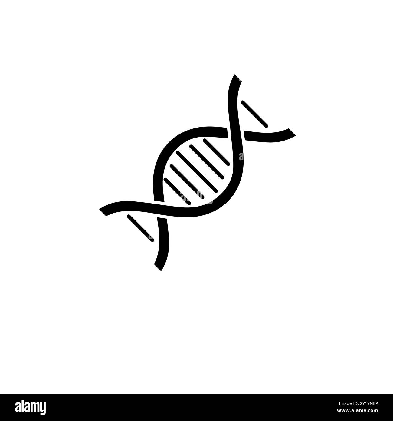 Dna Chain, Chromosome Solid Flat Vector Icon Isolated on White ...