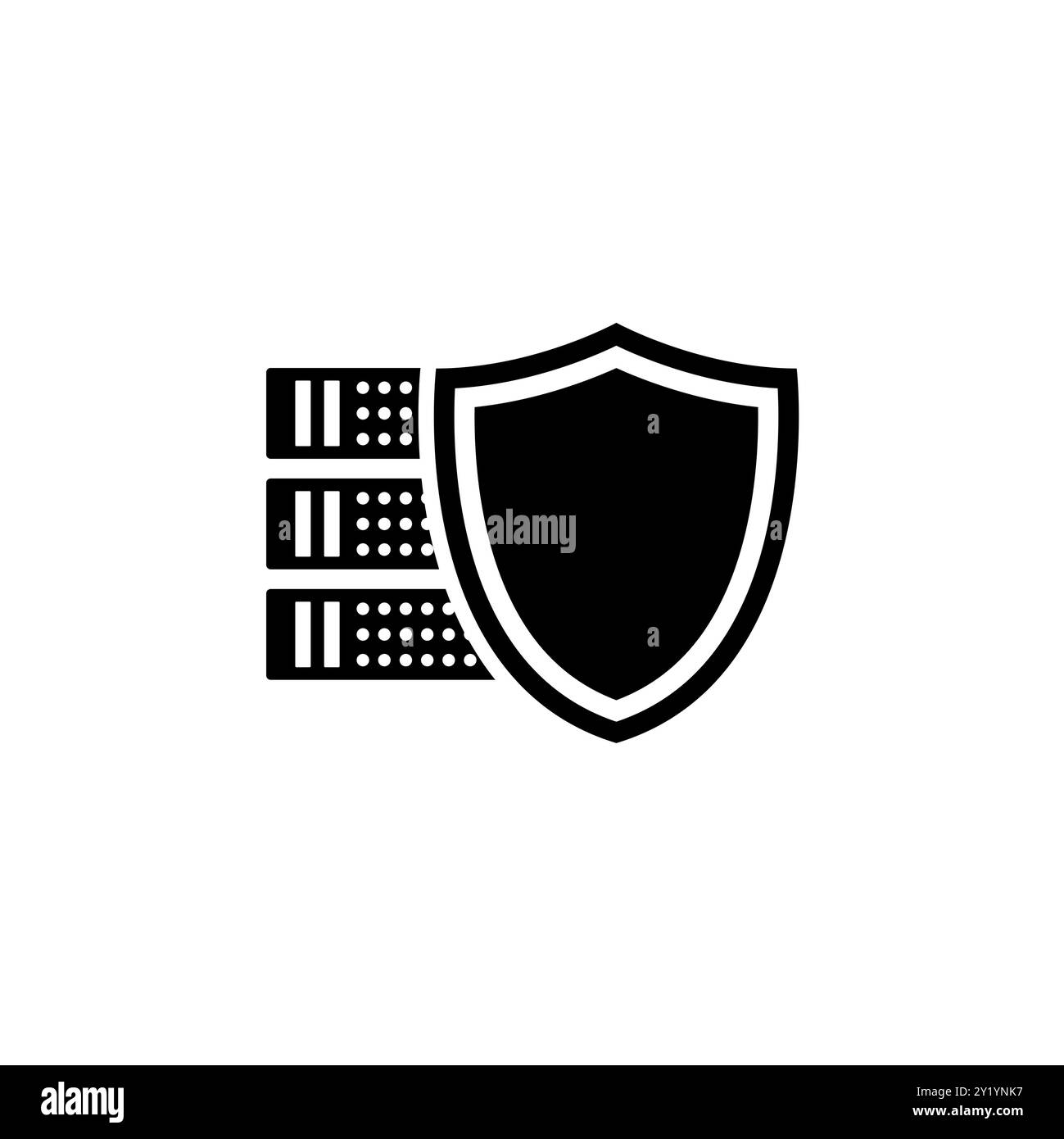 Cybersecurity. Protection Network Security Solid Flat Vector Icon ...