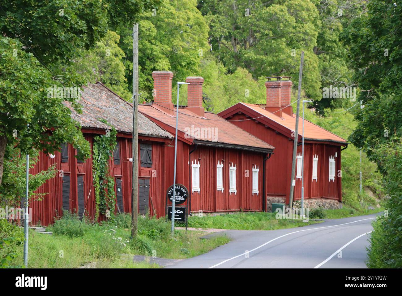 Almost 400 year old Billnäs village by Svartå - Mustionjoki river ...