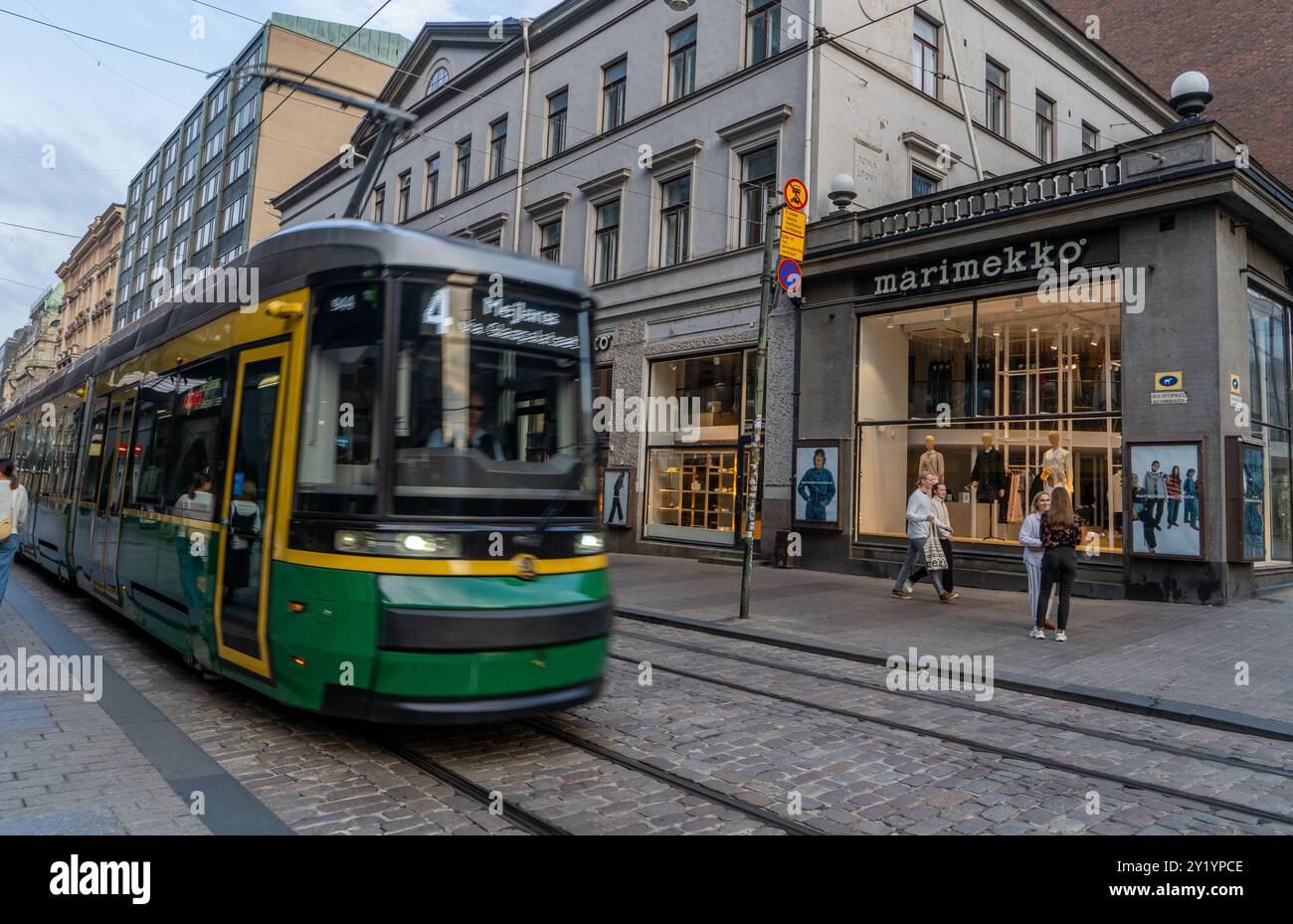 Tram in downtown Helsinki,Finland,Europe Stock Photo - Alamy