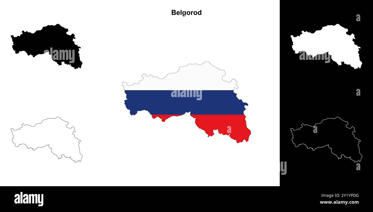 Belgorod outline map hi-res stock photography and images - Alamy