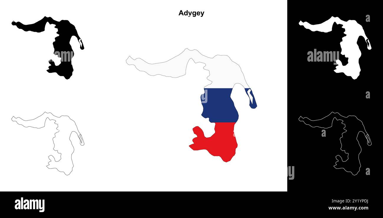 Adygea map hi-res stock photography and images - Alamy