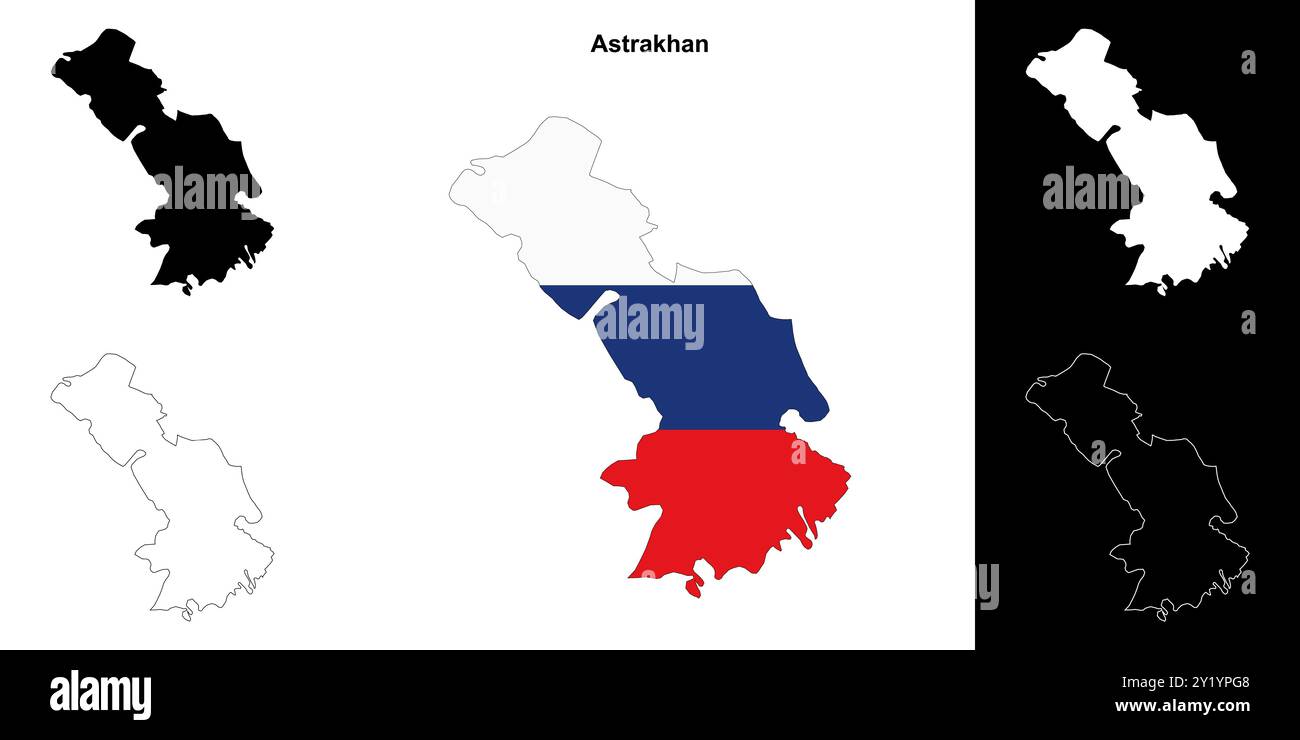 Astrakhan blank outline map set Stock Vector Image & Art - Alamy