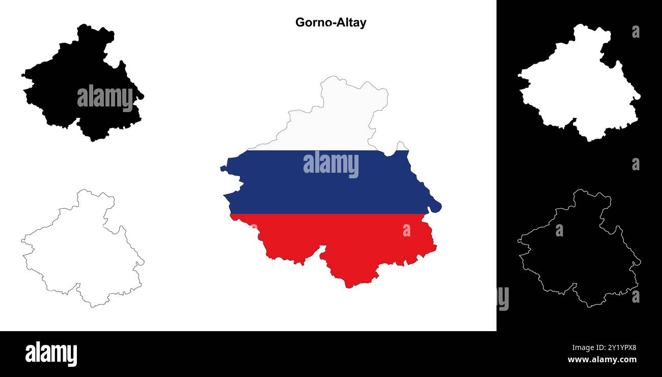 Blank gorno altay map hi-res stock photography and images - Alamy