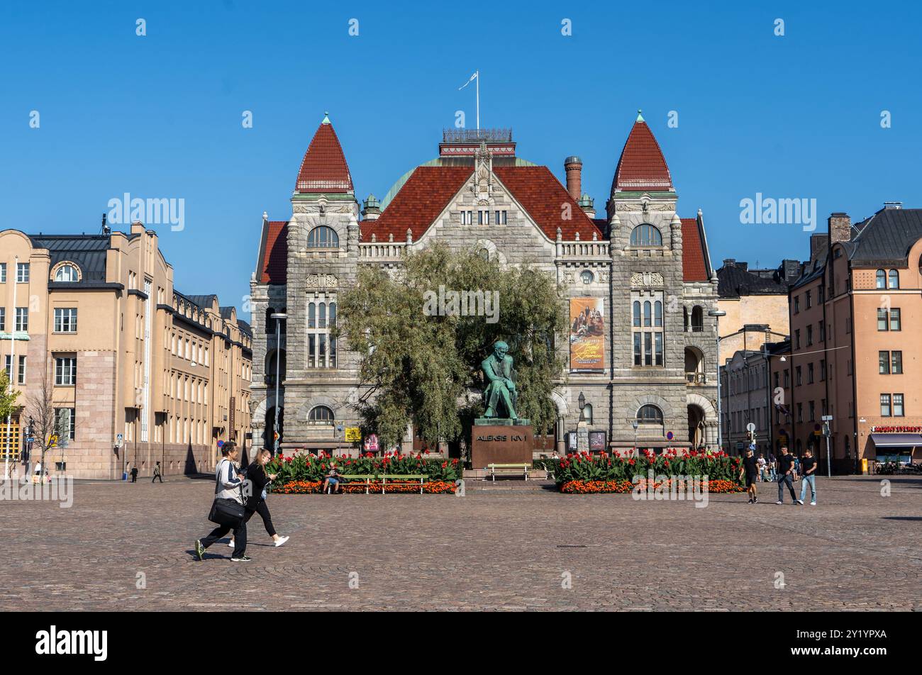 Exterior of the Finnish National Theatre, Helsinki,Finland,Europe Stock ...