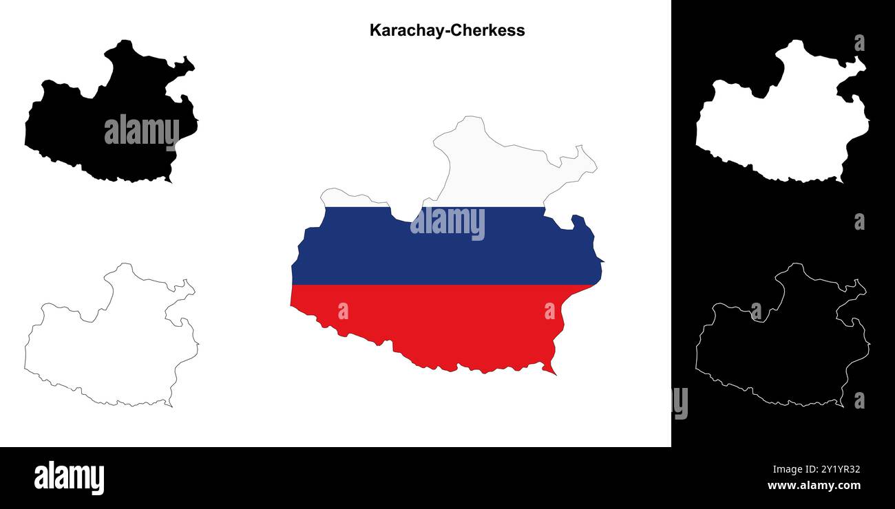 Karachay cherkessia map Stock Vector Images - Alamy
