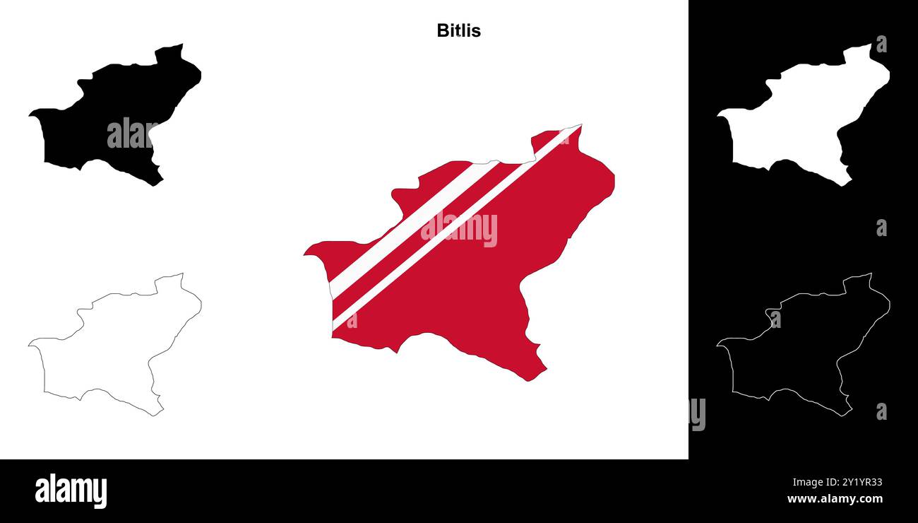 Bitlis province outline map set Stock Vector Image & Art - Alamy