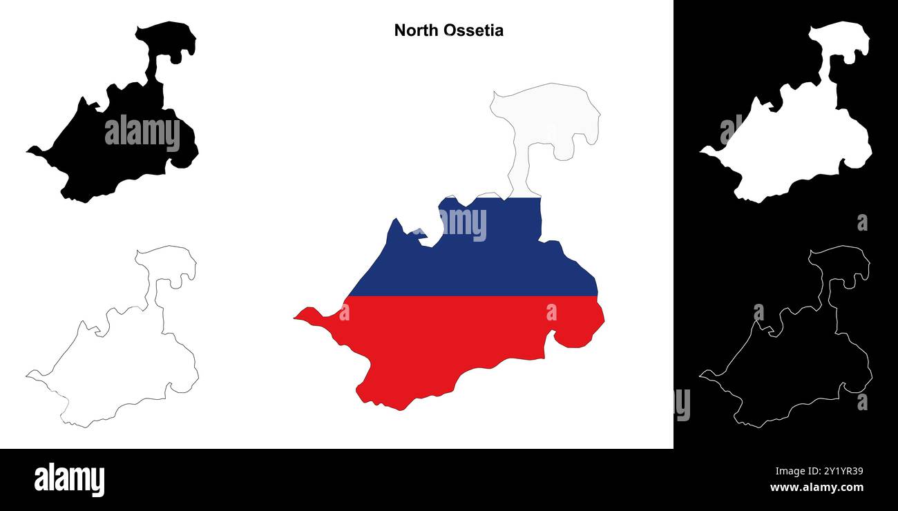 North ossetia map hi-res stock photography and images - Alamy