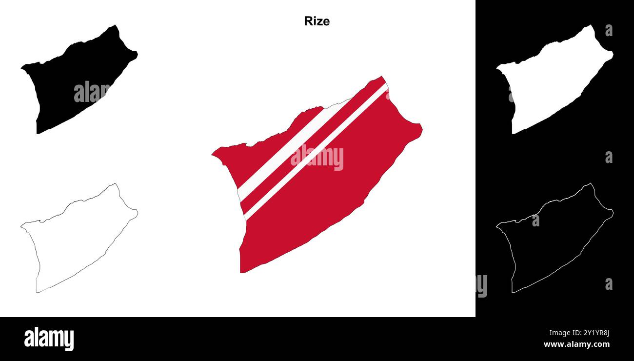 Rize province outline map set Stock Vector Image & Art - Alamy