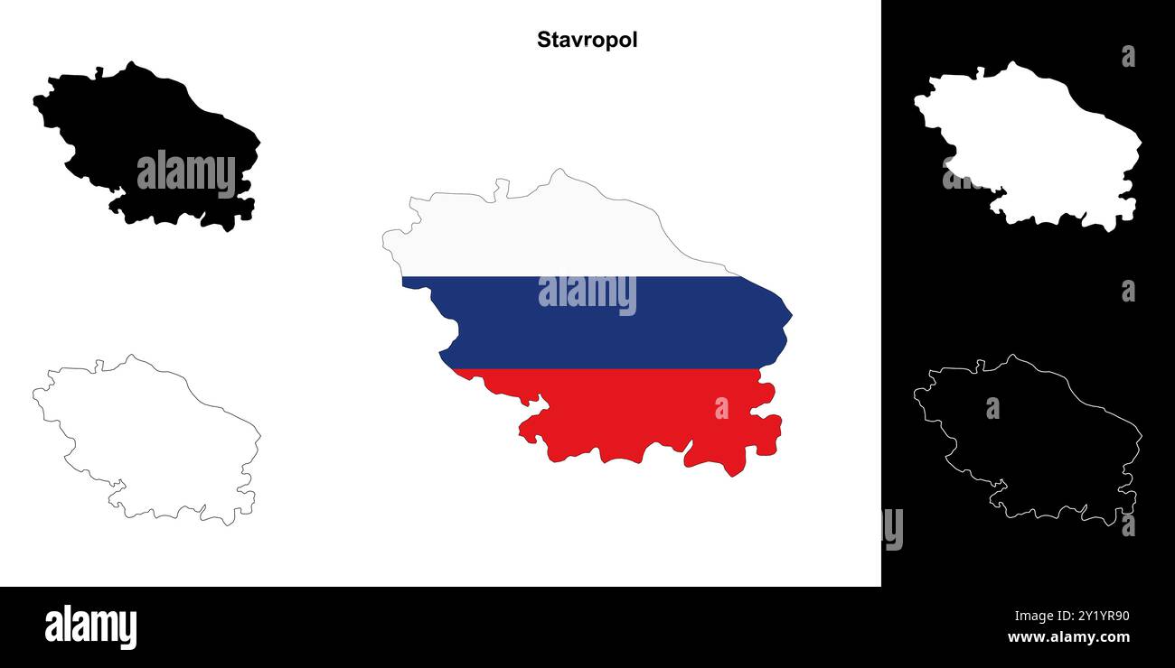 Stavropol vector map hi-res stock photography and images - Alamy