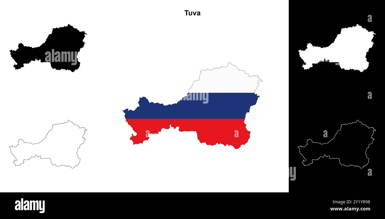 Tuva outline map hi-res stock photography and images - Alamy