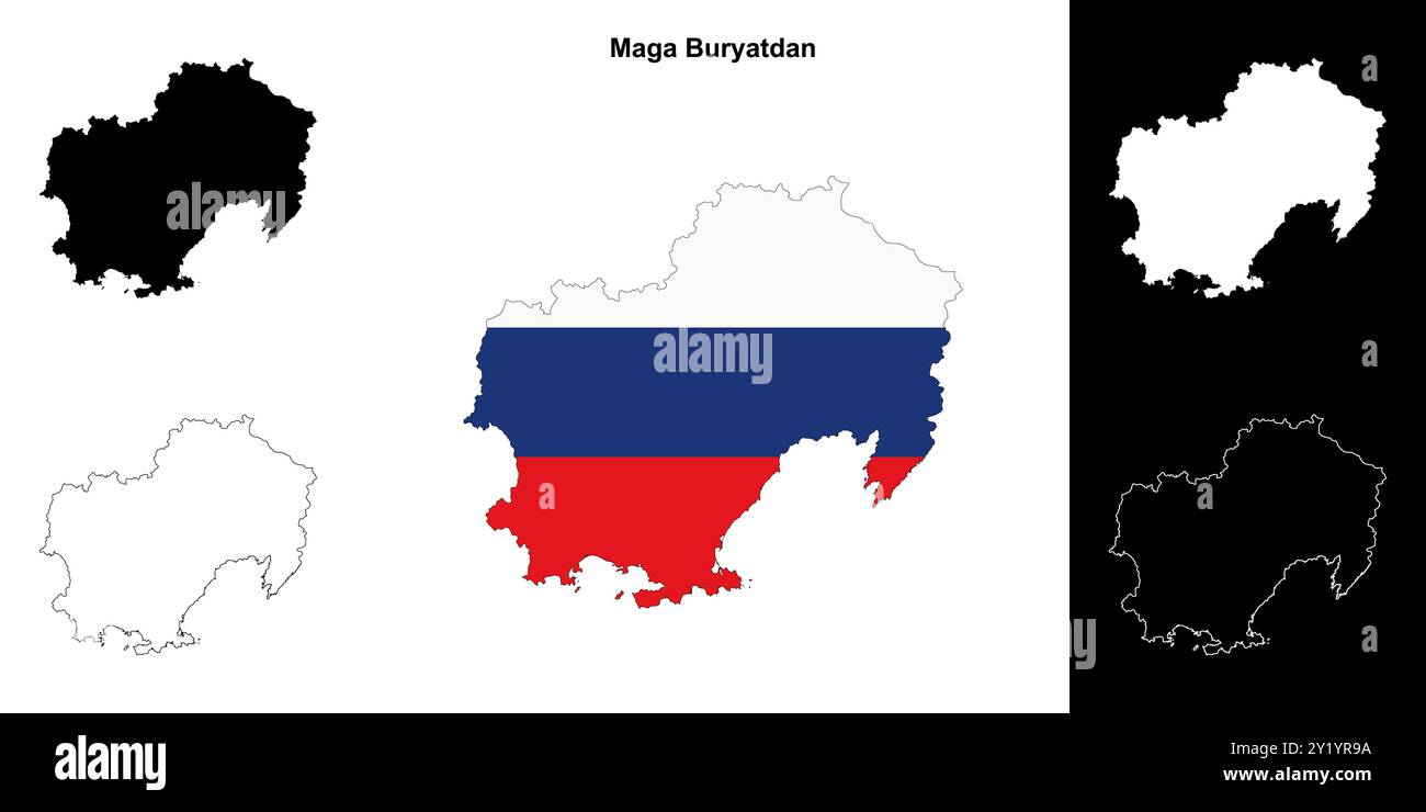 Maga Buryatdan blank outline map set Stock Vector Image & Art - Alamy