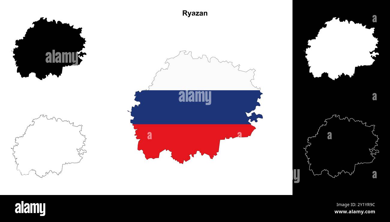 Ryazan vector map hi-res stock photography and images - Alamy