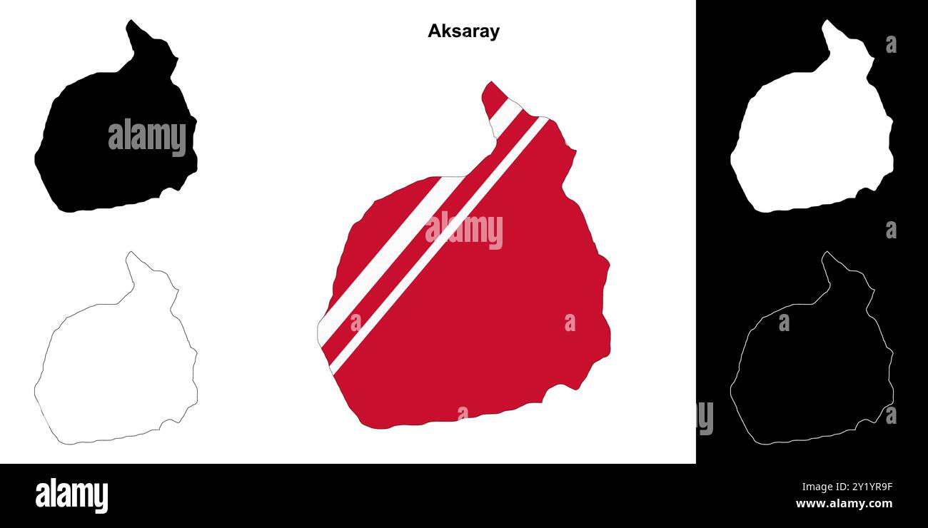 Aksaray province outline map set Stock Vector Image & Art - Alamy