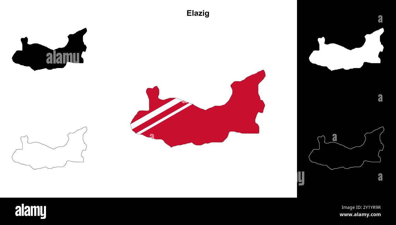 Elazig province outline map set Stock Vector Image & Art - Alamy