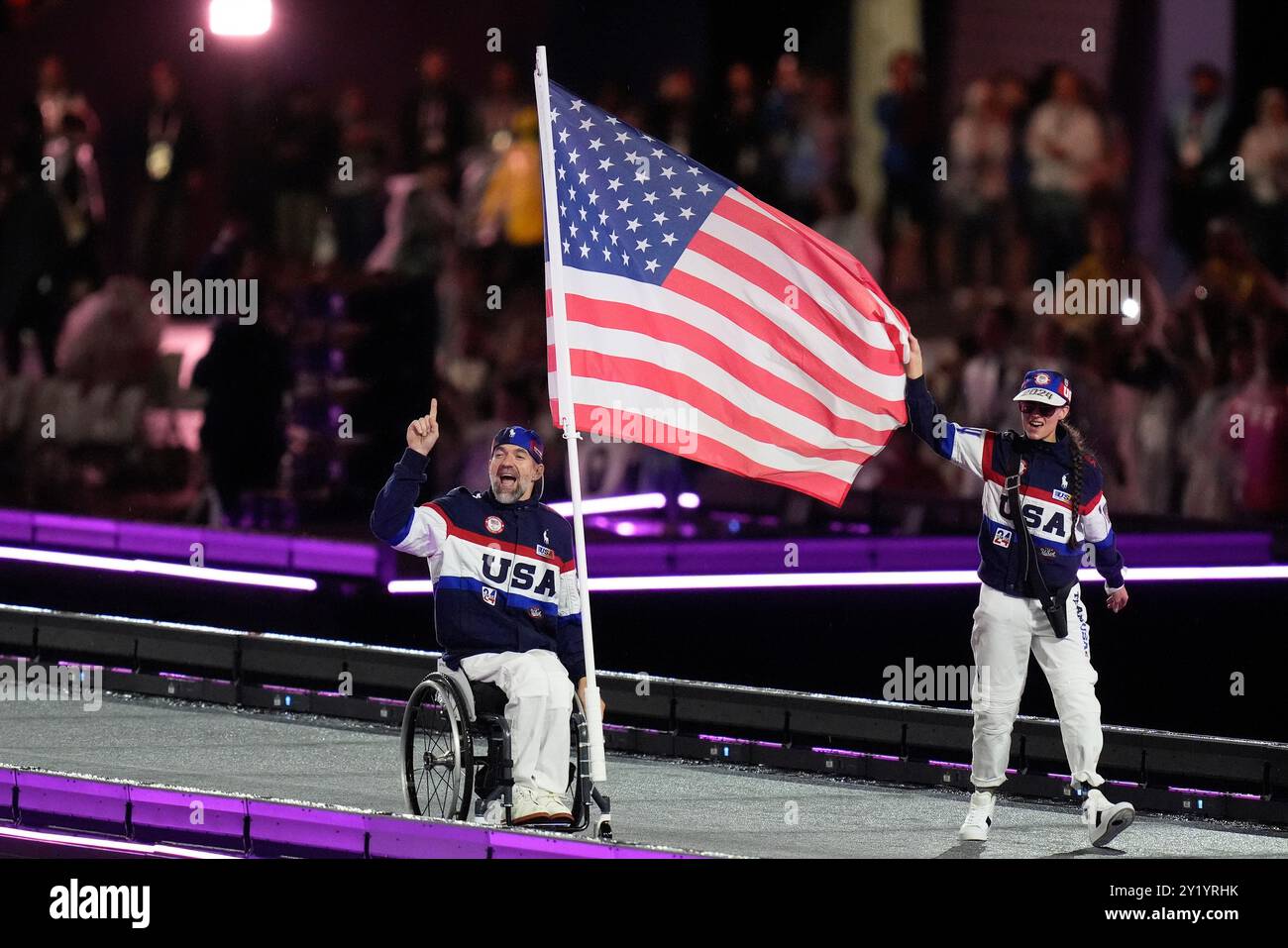 during the closing ceremony of the Paris 2024 Summer Paralympic Games ...