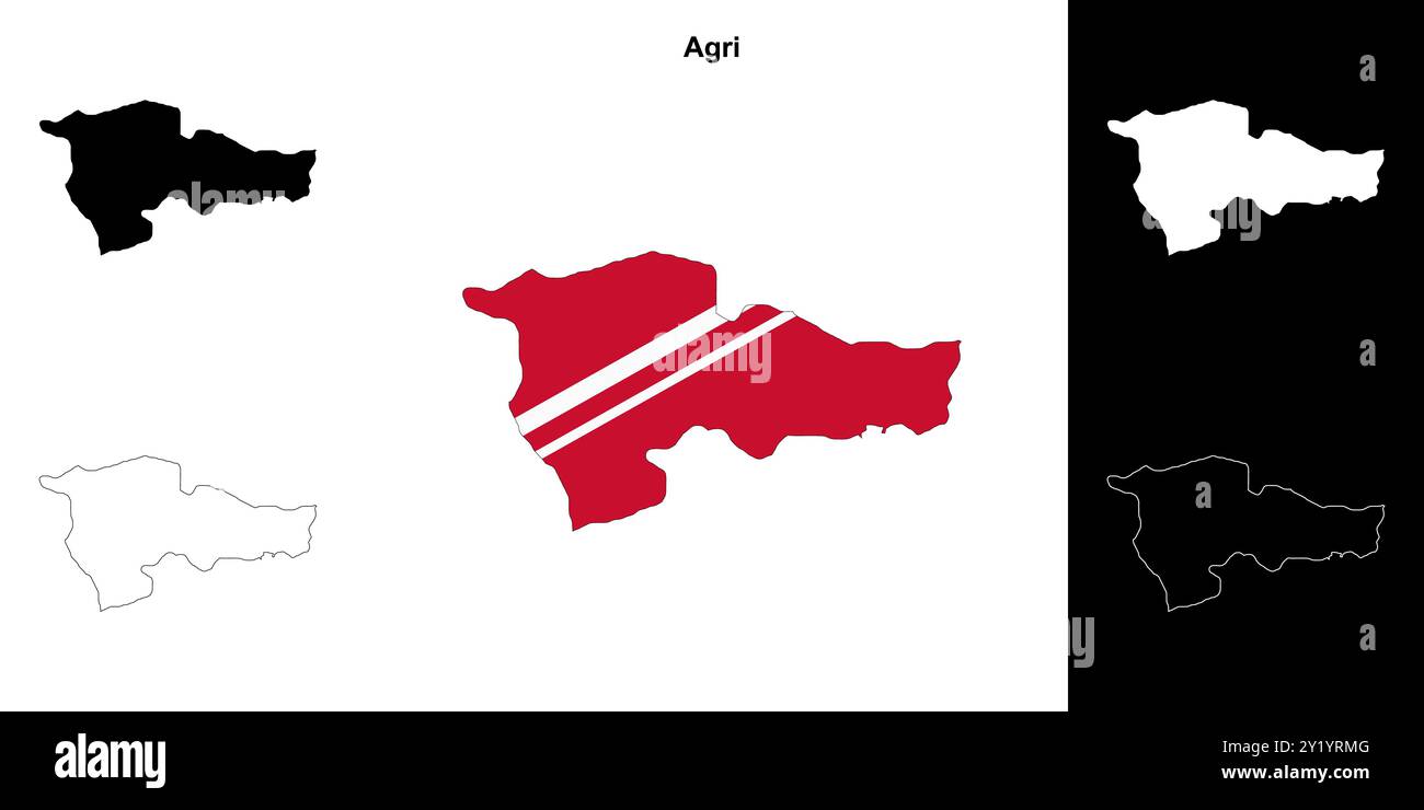 Agri province outline map set Stock Vector Image & Art - Alamy