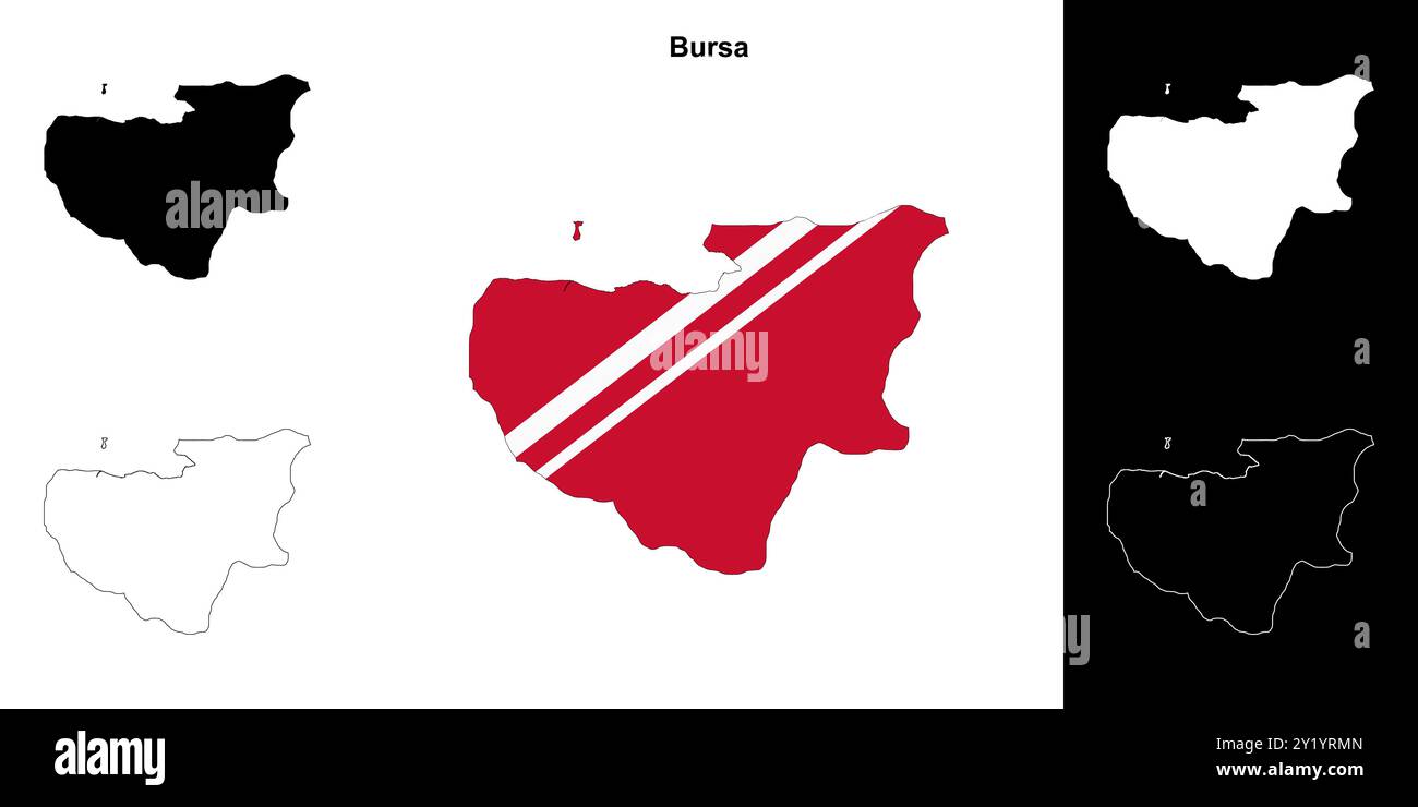 Blank bursa map hi-res stock photography and images - Alamy