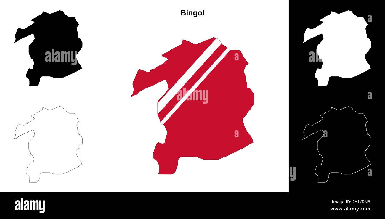 Bingol province outline map set Stock Vector Image & Art - Alamy