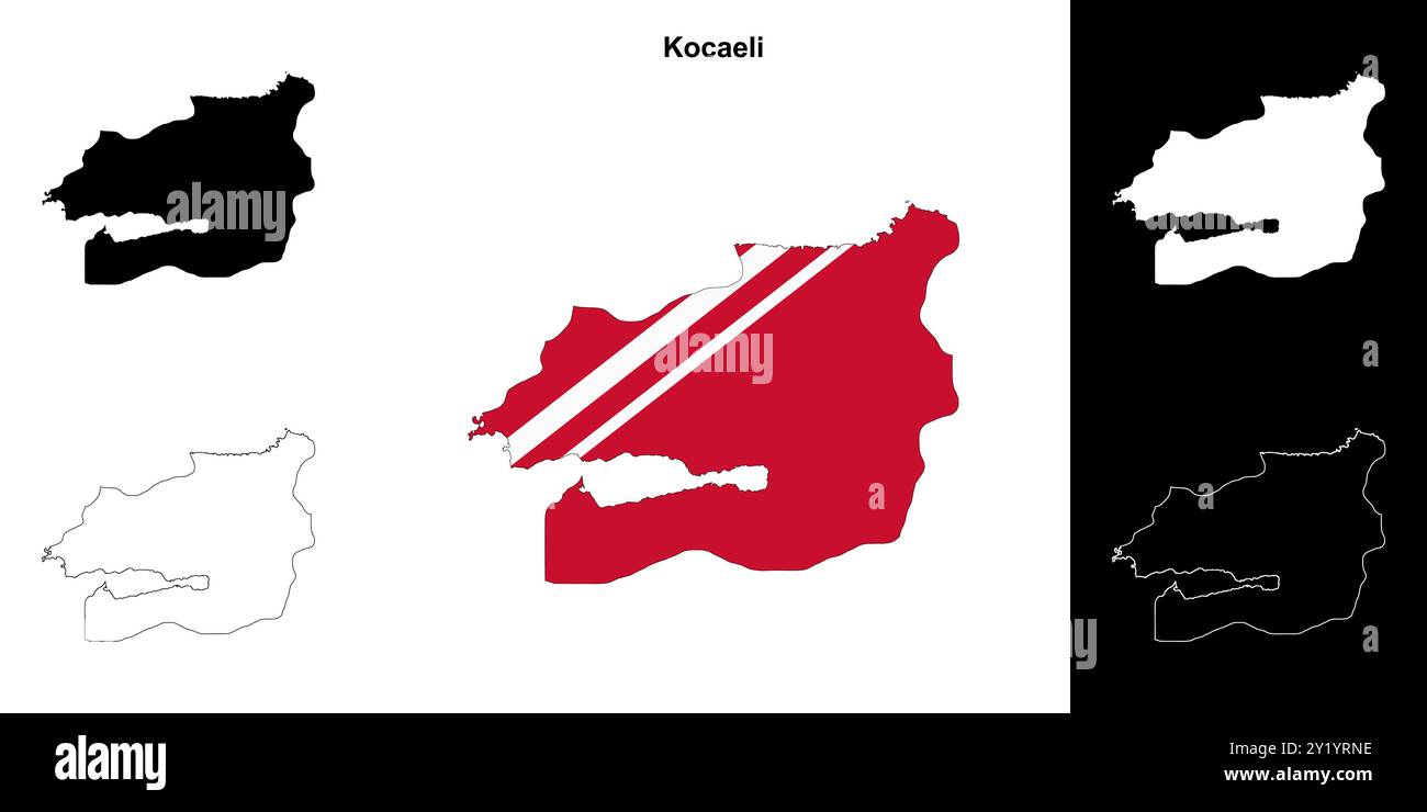 Kocaeli outline map hi-res stock photography and images - Alamy