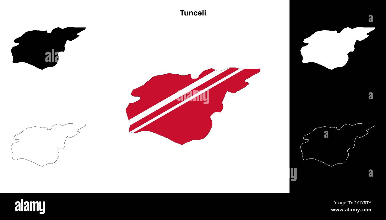 Tunceli province outline map set Stock Vector Image & Art - Alamy
