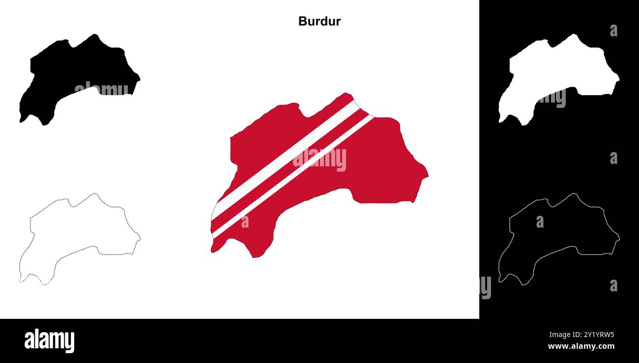 Burdur province outline map set Stock Vector Image & Art - Alamy